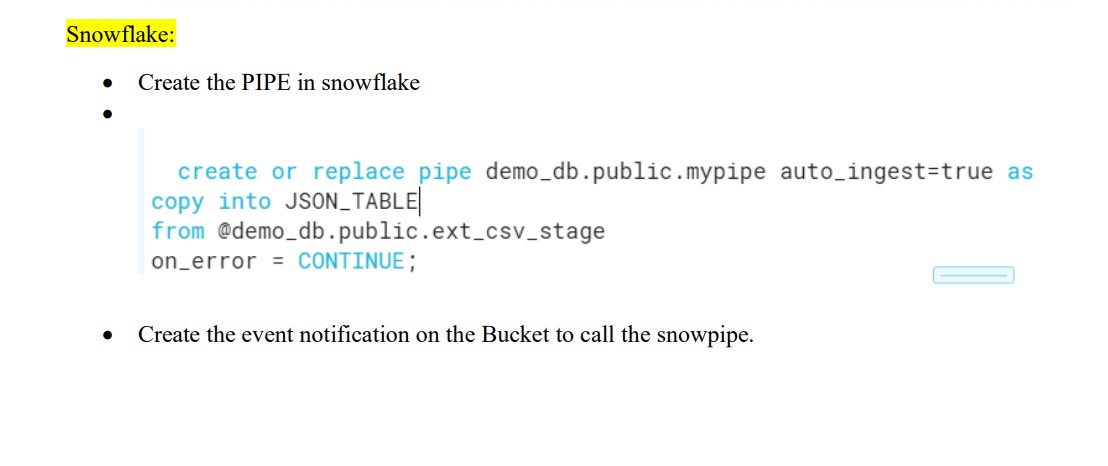 Kinesis Firehose and Snowflake Steps: Kinesis and Snowflake Integrate