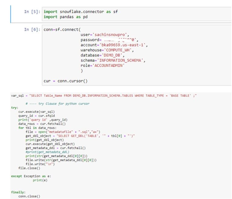 Snowflake: GET_DDL from Python - Cloudyard