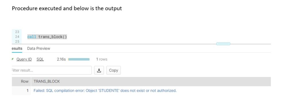 Snowflake: ROLLBACK and COMMIT in JavaScript Procedure - Cloudyard