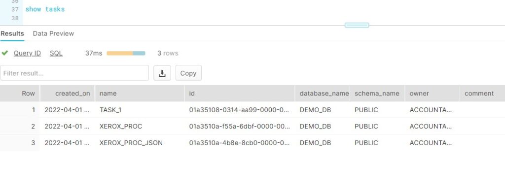 DROP TASKS Programatically - Cloudyard