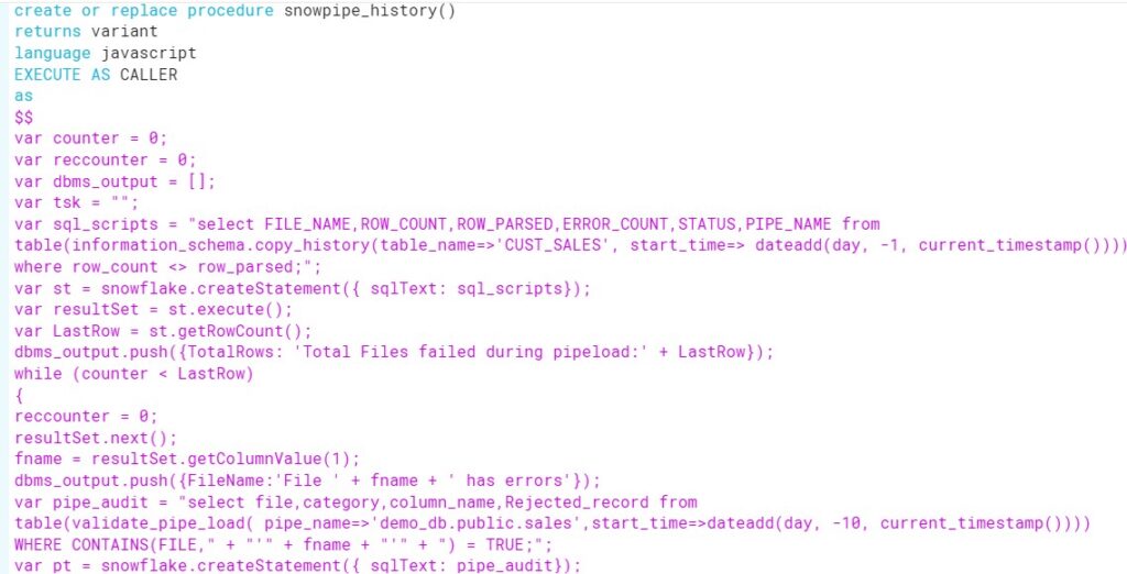 Logging: DBMS_OUTPUT in Snowflake Stored Procedures - Cloudyard
