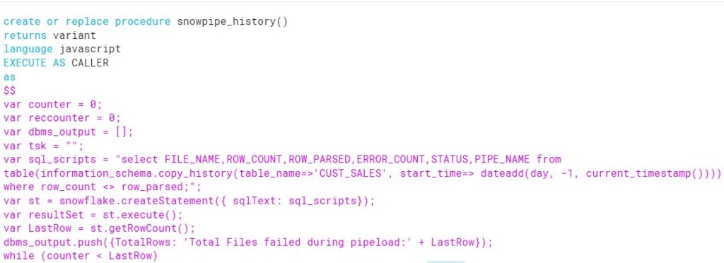 Troubleshoot Snowpipe Data load error - Cloudyard