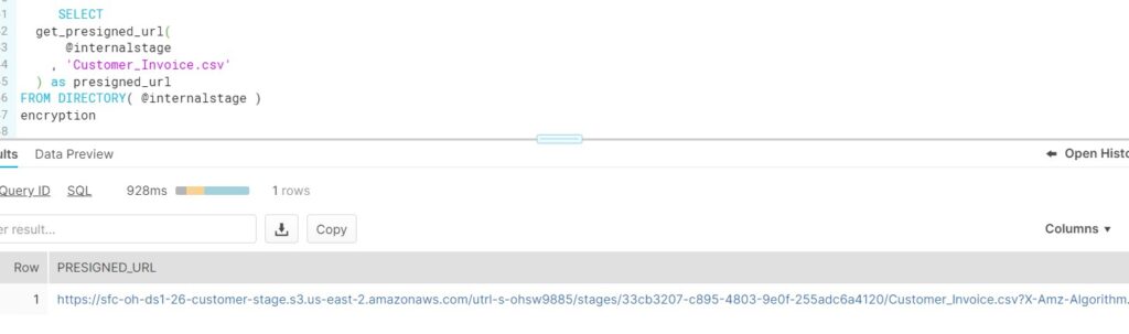 DIRECTORY Table: Download File from Internal Stage - Cloudyard