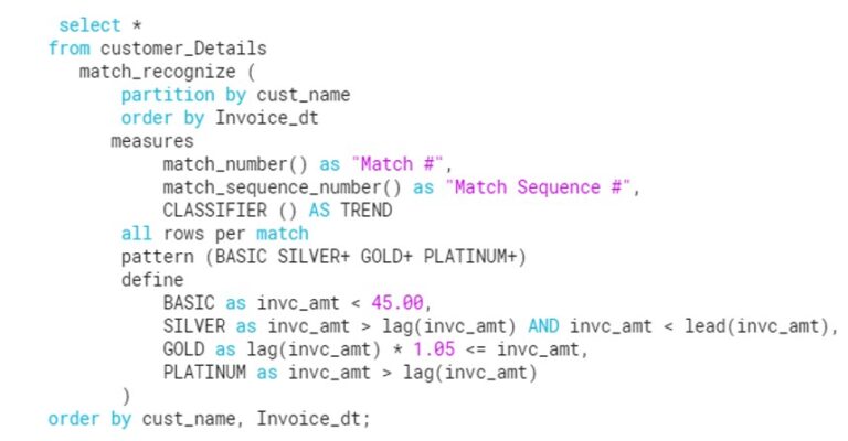 Snowflake: MATCH_RECOGNIZE() - Cloudyard