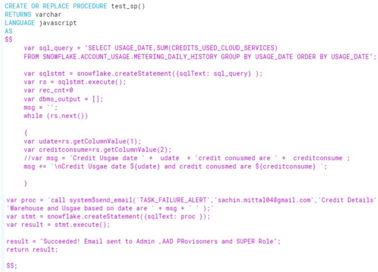 Snowflake ALERTS - Cloudyard