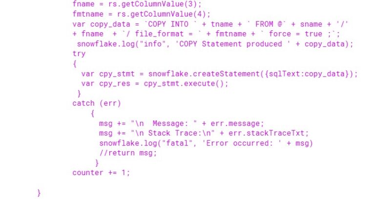 JS Proc with Event Tables - Cloudyard