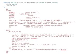 Add Column Comments Dynamically - Cloudyard