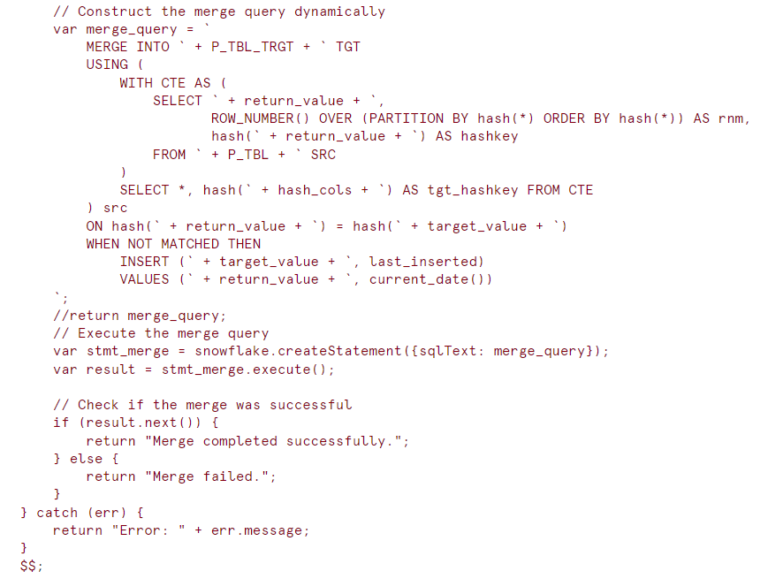 Dynamic Merge Procedure: Snowflake's Enhanced Flexibility - Cloudyard