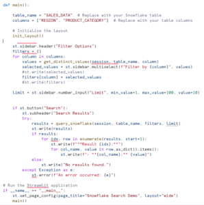 Multi-Select Filtering with Streamlit and Snowflake - Cloudyard